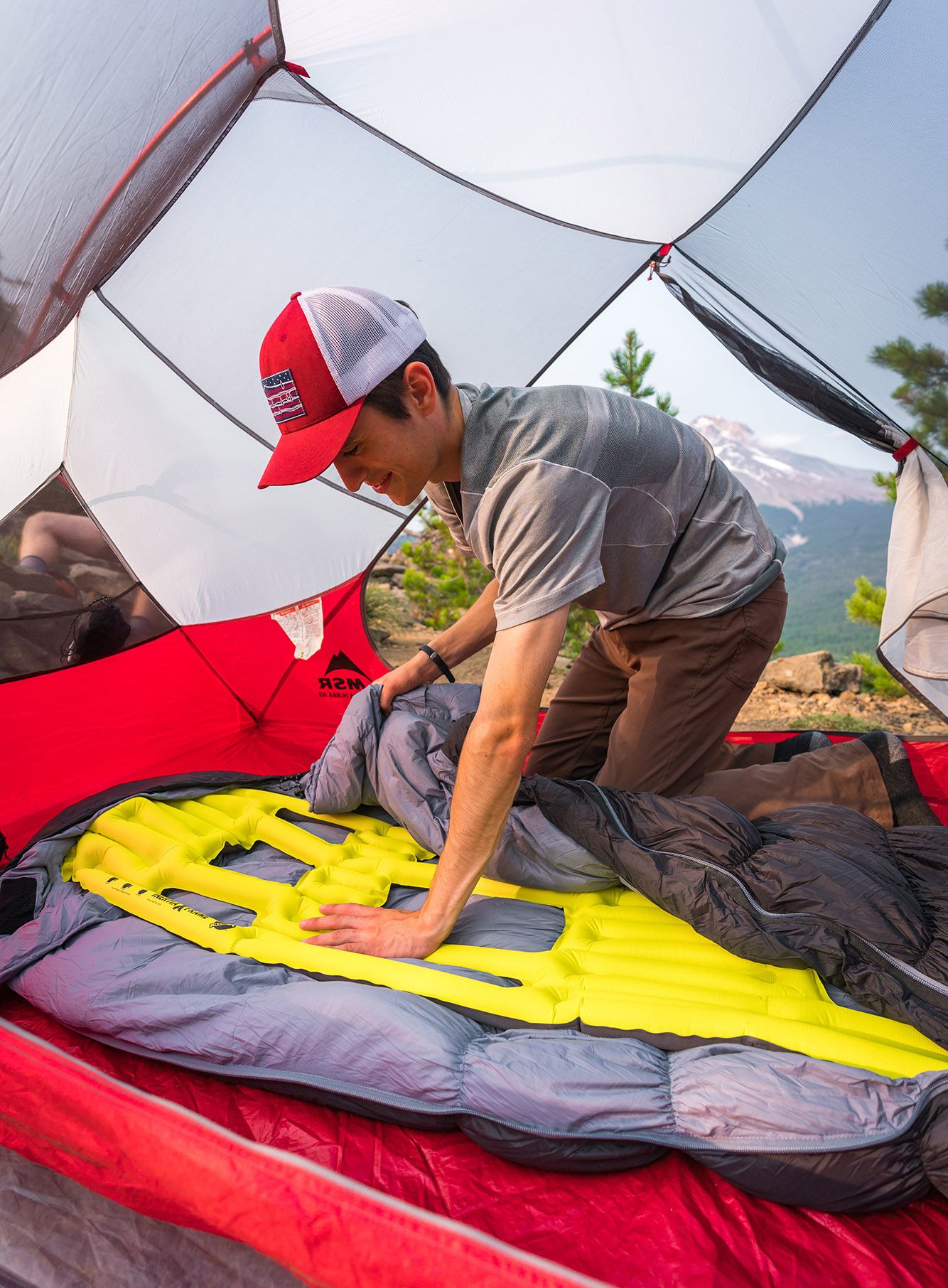Turistinis čiužinys Klymit Inertia X Frame - yellow/grey | 8a-shop.lt